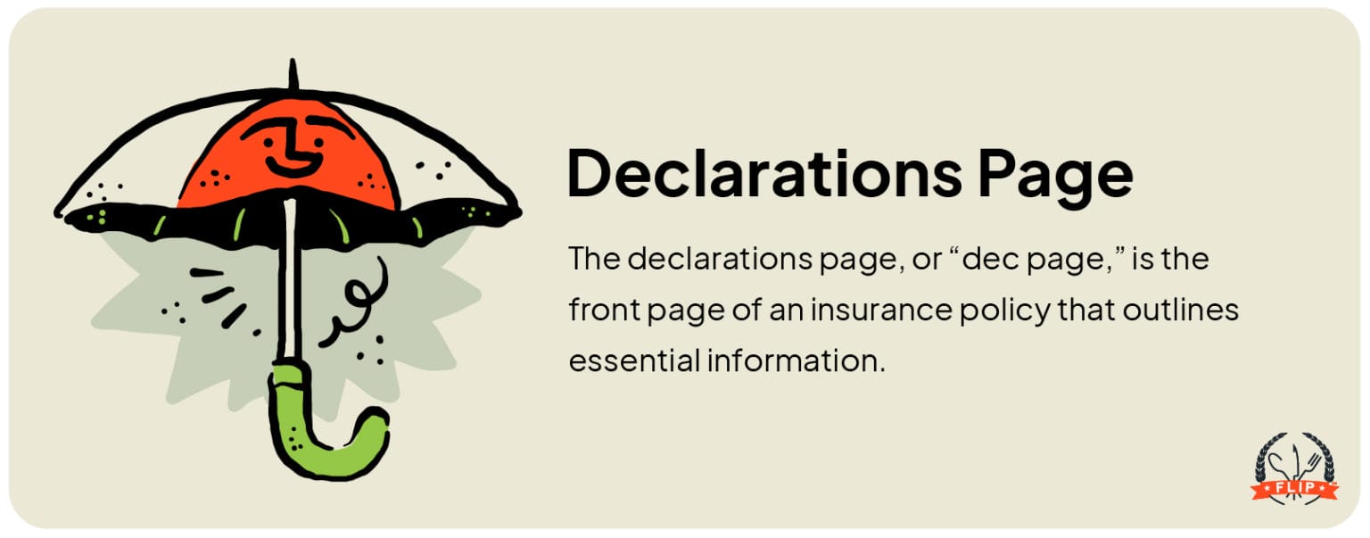 Declarations Page Insurance Definition - FLIP